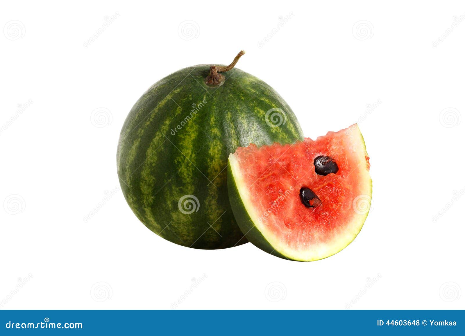 Small Watermelon Isolated on White Background Stock Photo - Image of ...