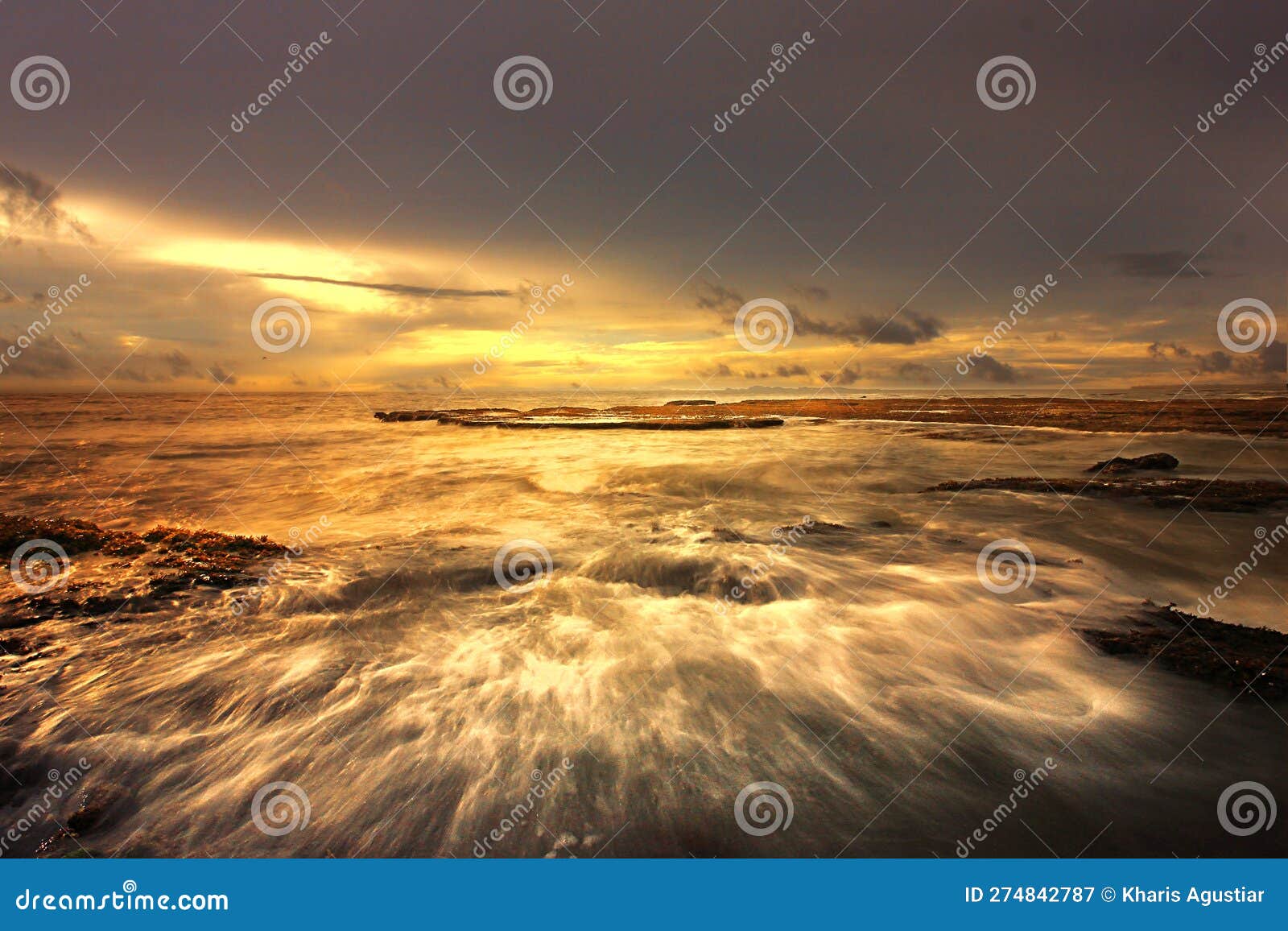 Landscape View at Beach Sunrise View Landscape Stock Image - Image of ...