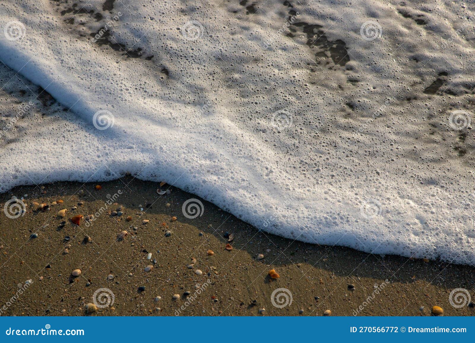 A Small Wave Foaming on the Beach Sand Stock Photo - Image of texture ...