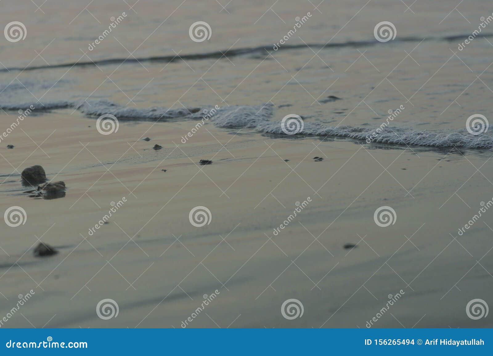 The Small Waves on the Beach Stock Photo - Image of sand, beach: 156265494