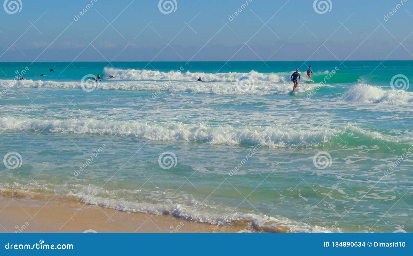 Small Waves are Good for Training Surfers Stock Photo - Image of board ...