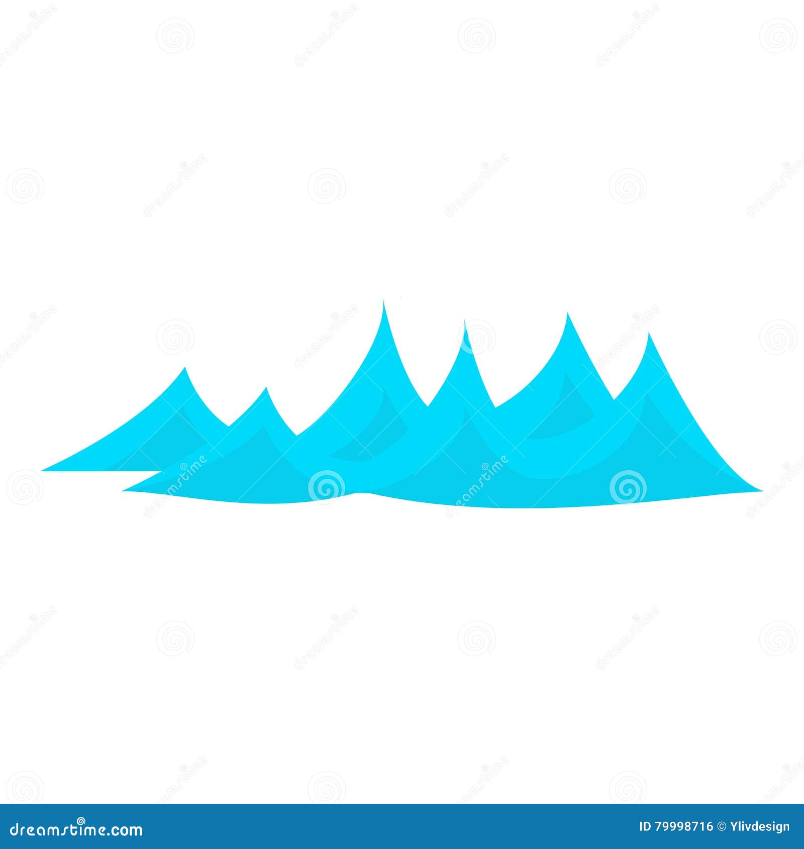 Small Waves Icon, Cartoon Style Stock Vector - Illustration of abstract ...