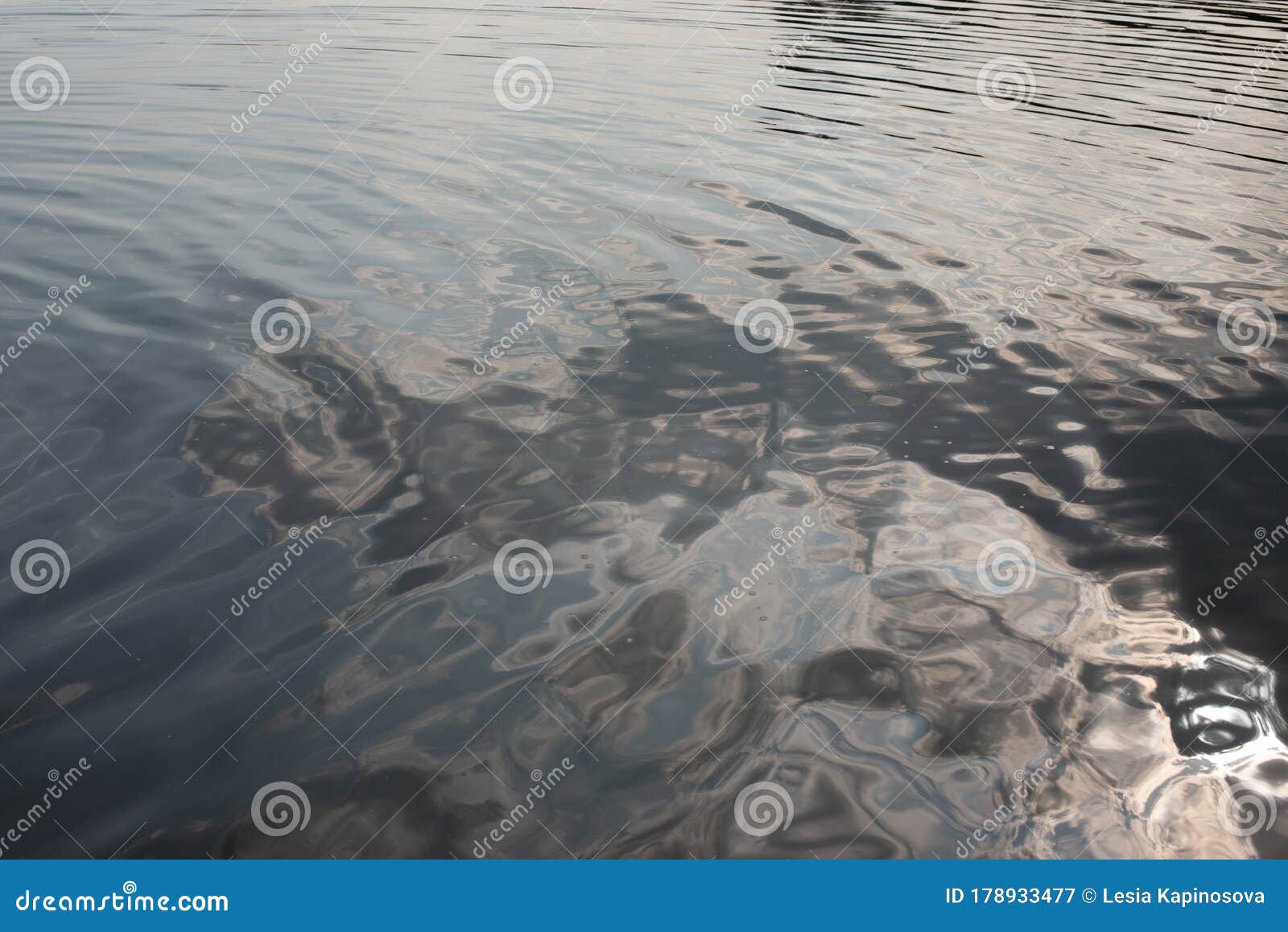 Waves on the Surface of the Water in the River Stock Image - Image of ...