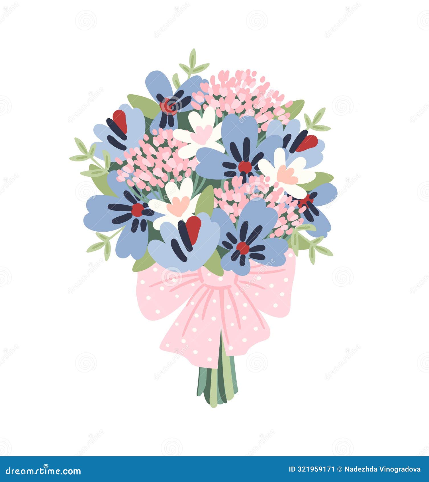 Small Wedding Bouquet. Vector Isolated Illustration Stock Vector ...