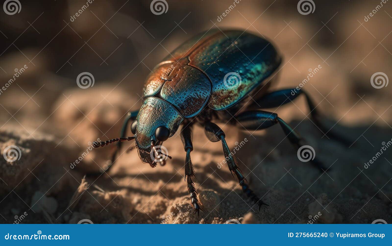 Small Weevil Crawling on Green Leaf Outdoors Generated by AI Stock ...