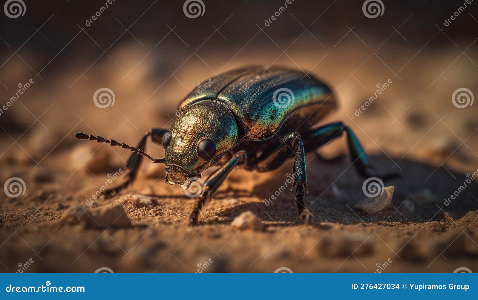 Small Weevil Crawling on Green Leaf Outdoors Generated by AI Stock ...