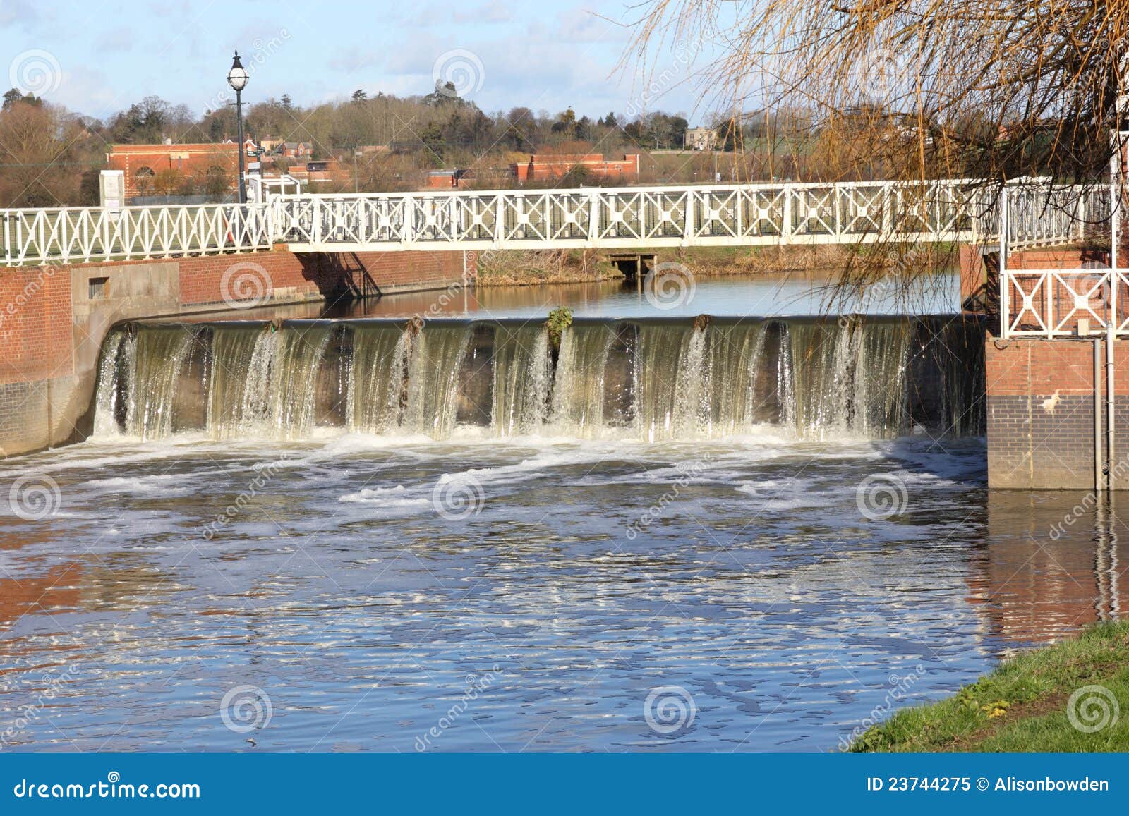 Small weir stock image. Image of fall, water, river, rushing - 23744275
