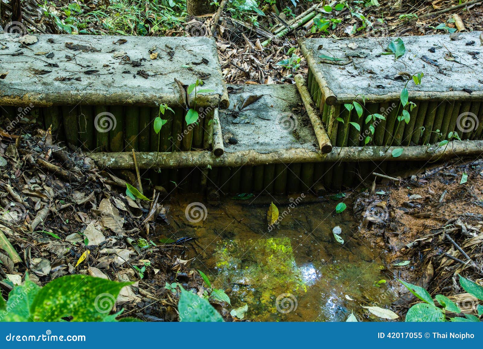 Small Weir Bordered by a Paddock with a Rustic Wooden Fence Stock Image ...