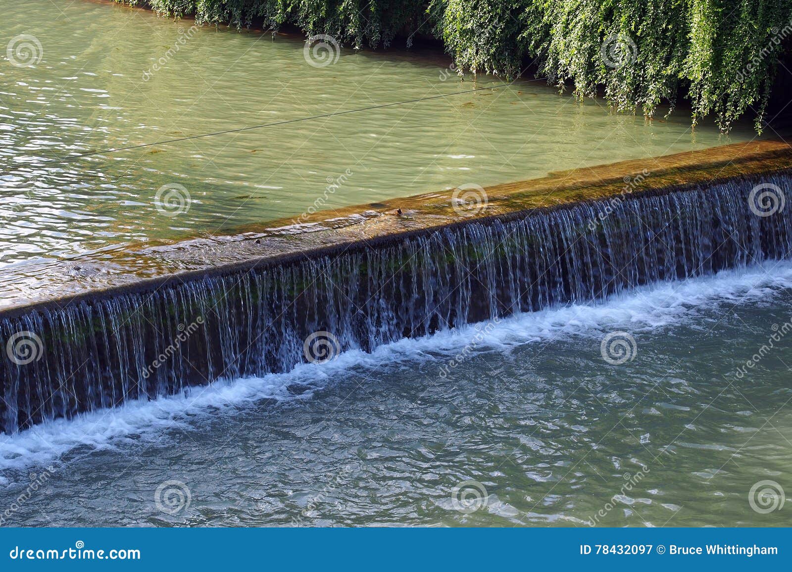 Small Weir in River stock image. Image of flowing, small - 78432097