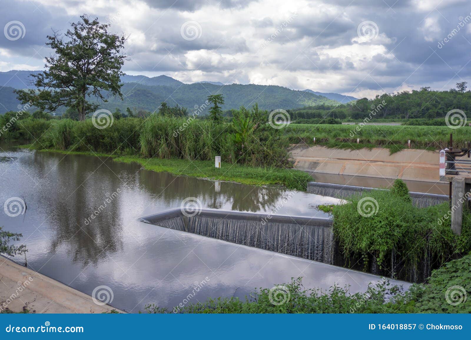 Small weir stock image. Image of flowing, mount, nature - 164018857