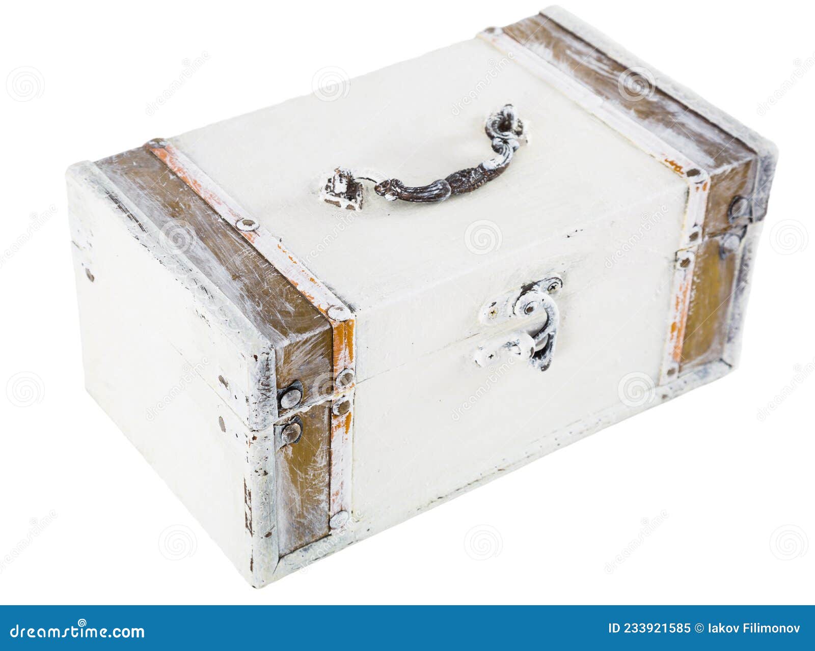 White decorative box stock image. Image of casket, painted - 233921585