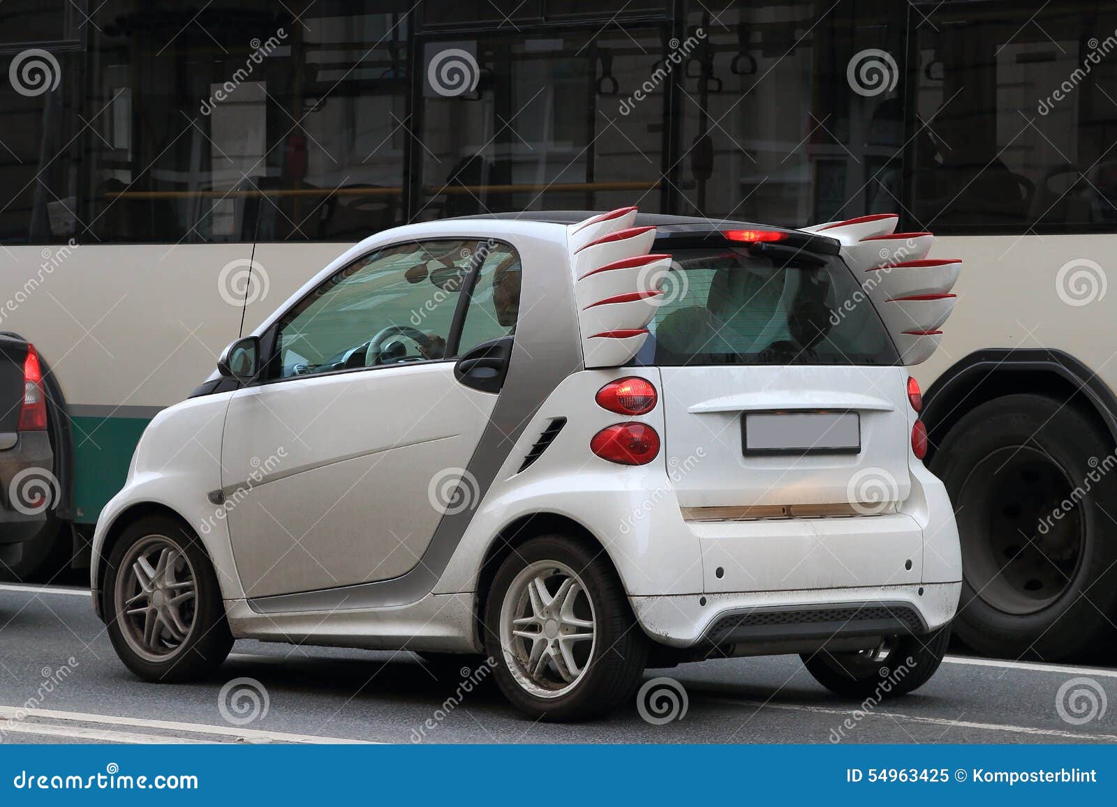 Small white car editorial image. Image of view, side - 54963425
