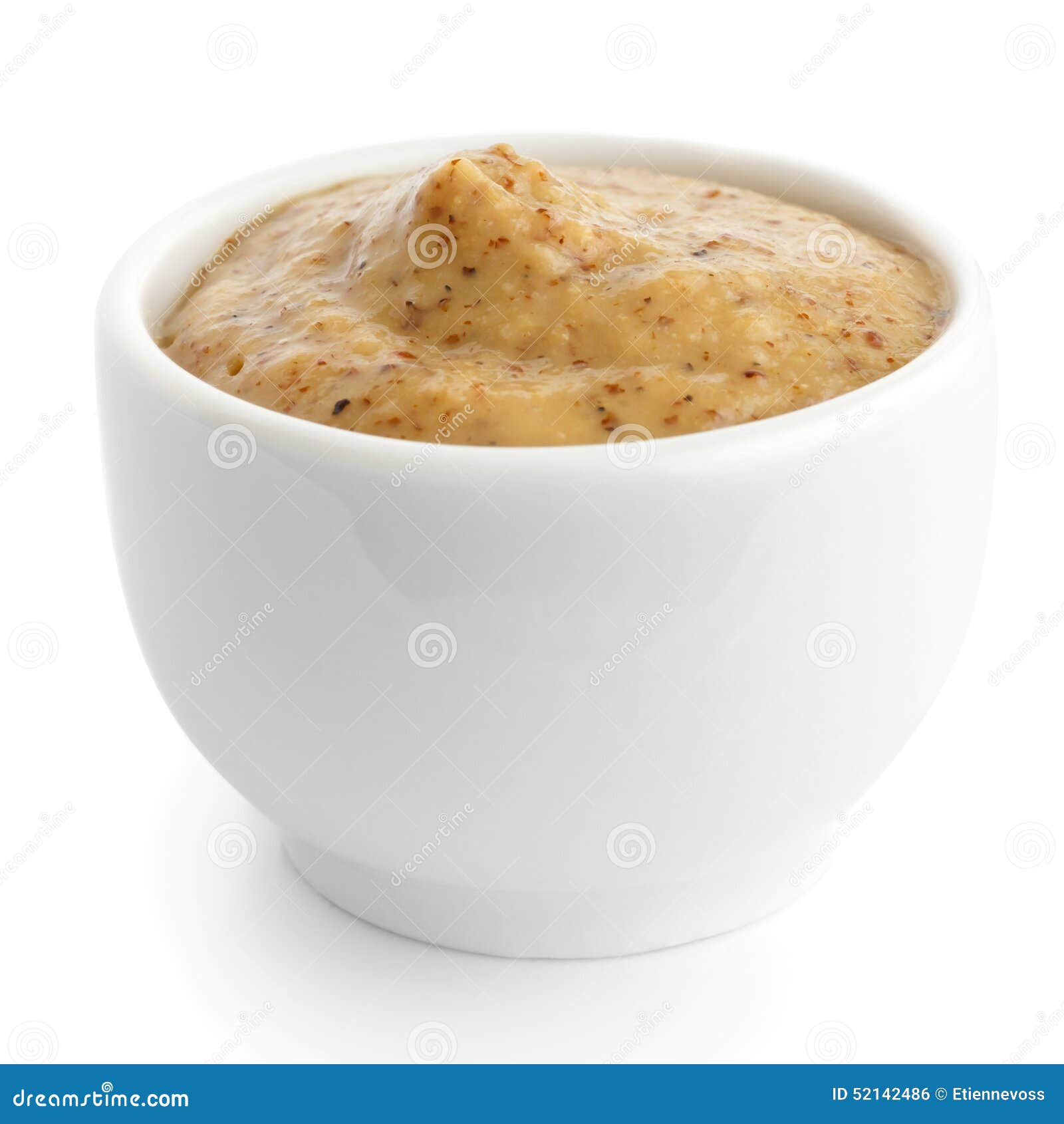 Small White Ceramic Dish of Czech Mustard. Stock Photo - Image of small ...