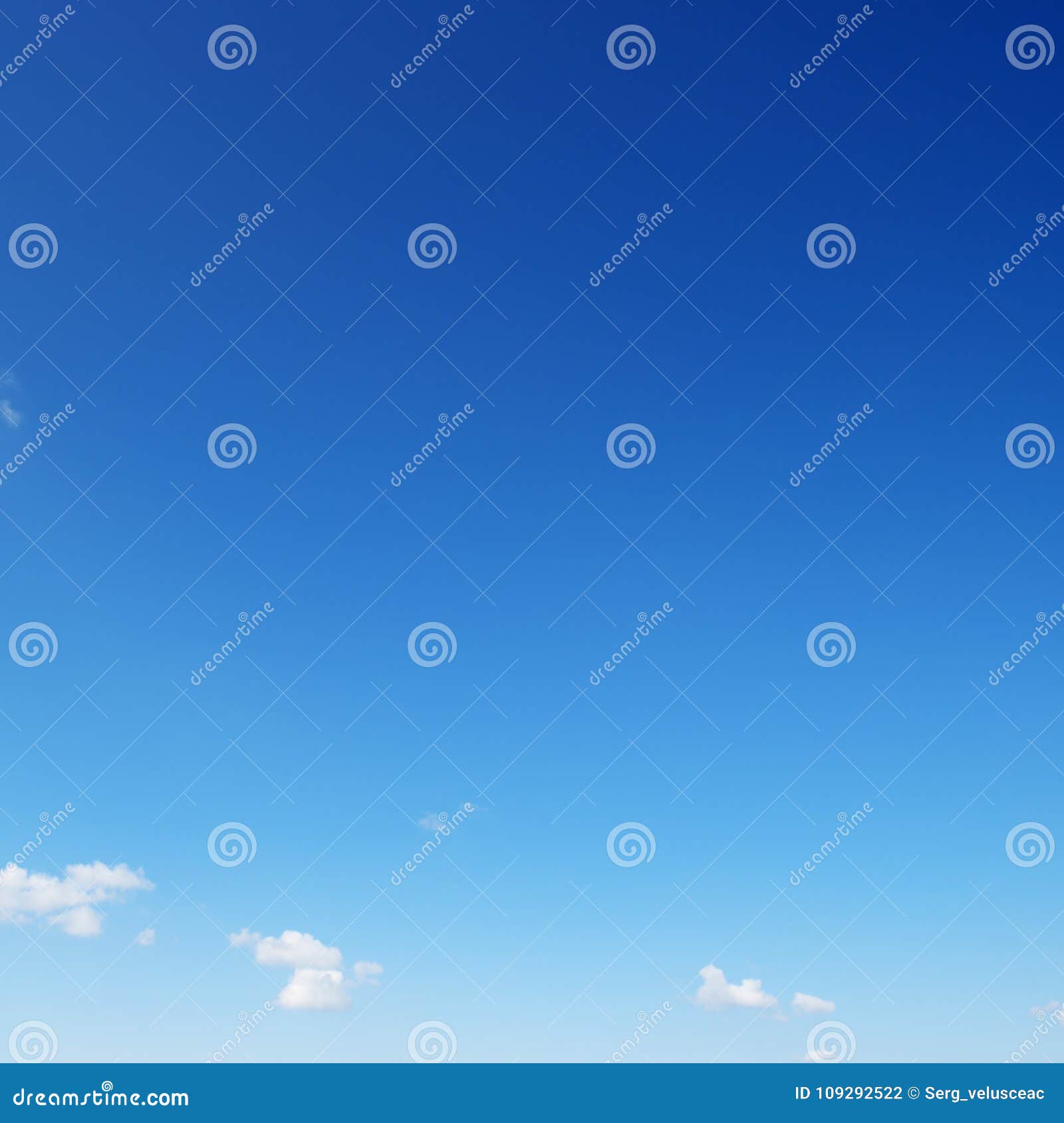 Small White Cloud Against Bright Blue Sky. Stock Photo - Image of azure ...