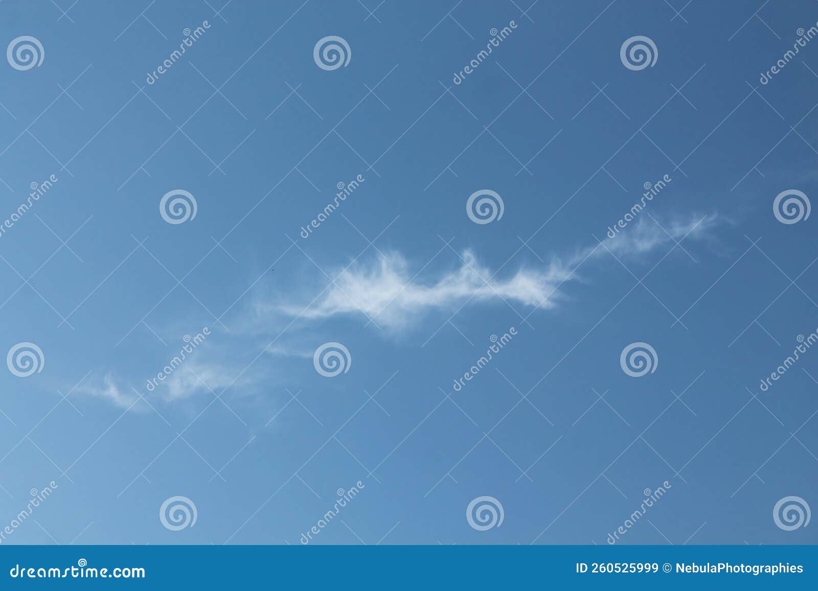 Small White Cloud in the Shape of a Spiral Stock Image - Image of ...