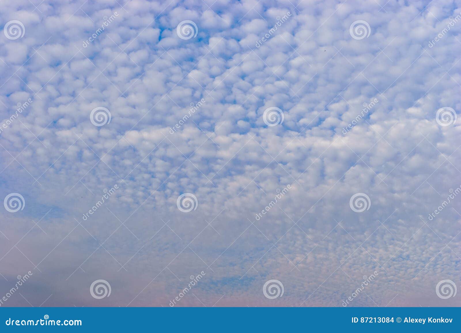 Small White Cumulus Clouds in Blue Sky Stock Photo - Image of nature ...