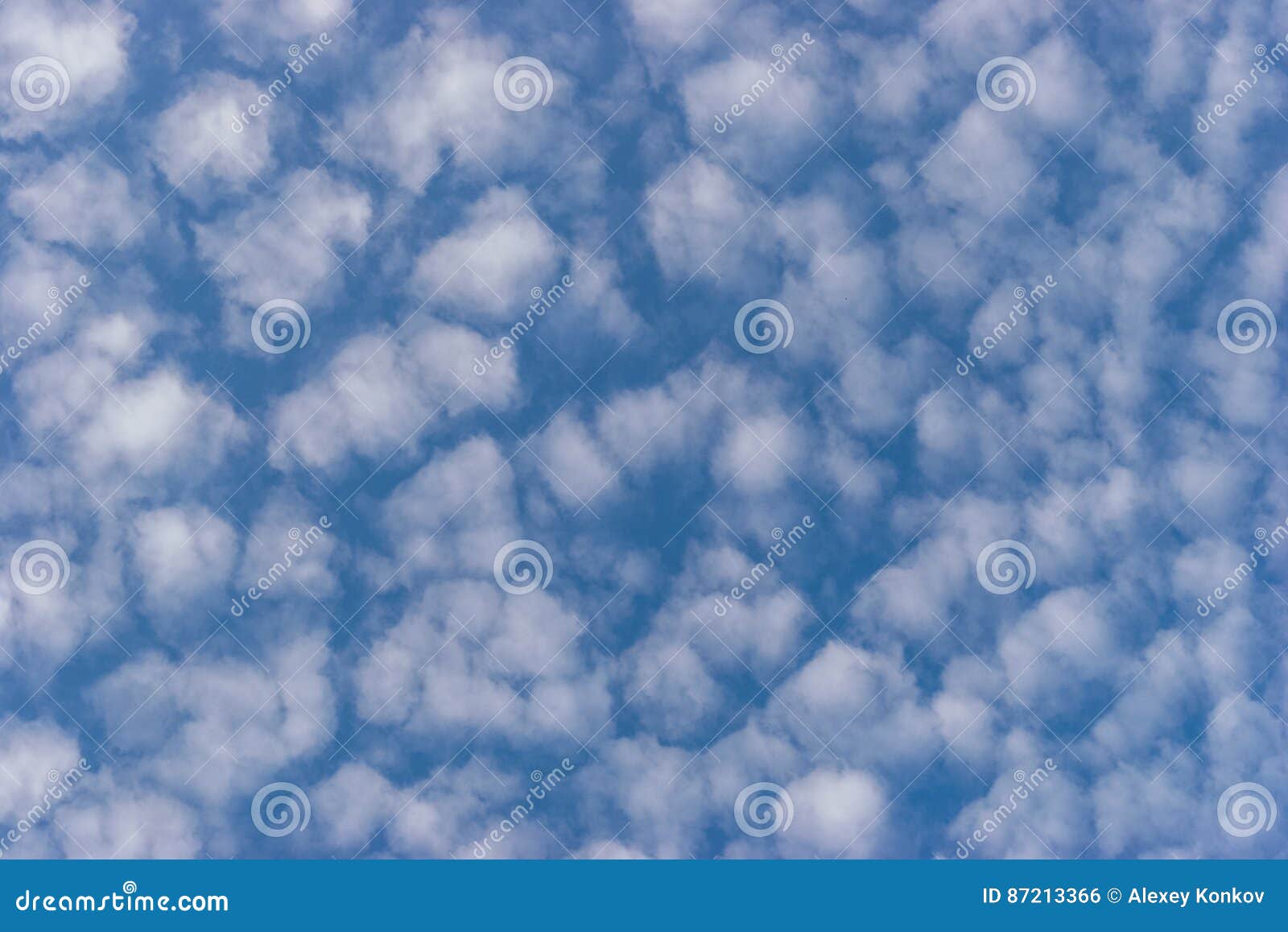 Small White Cumulus Clouds in Blue Sky Stock Photo - Image of sunrise ...