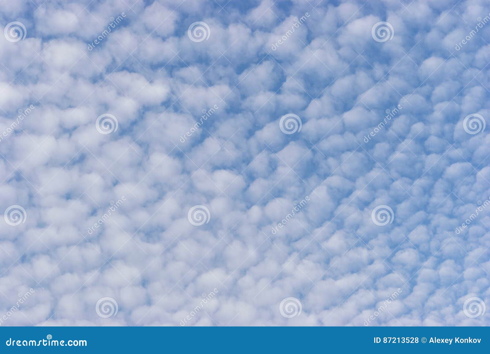 Small White Cumulus Clouds in Blue Sky Stock Photo - Image of pale ...