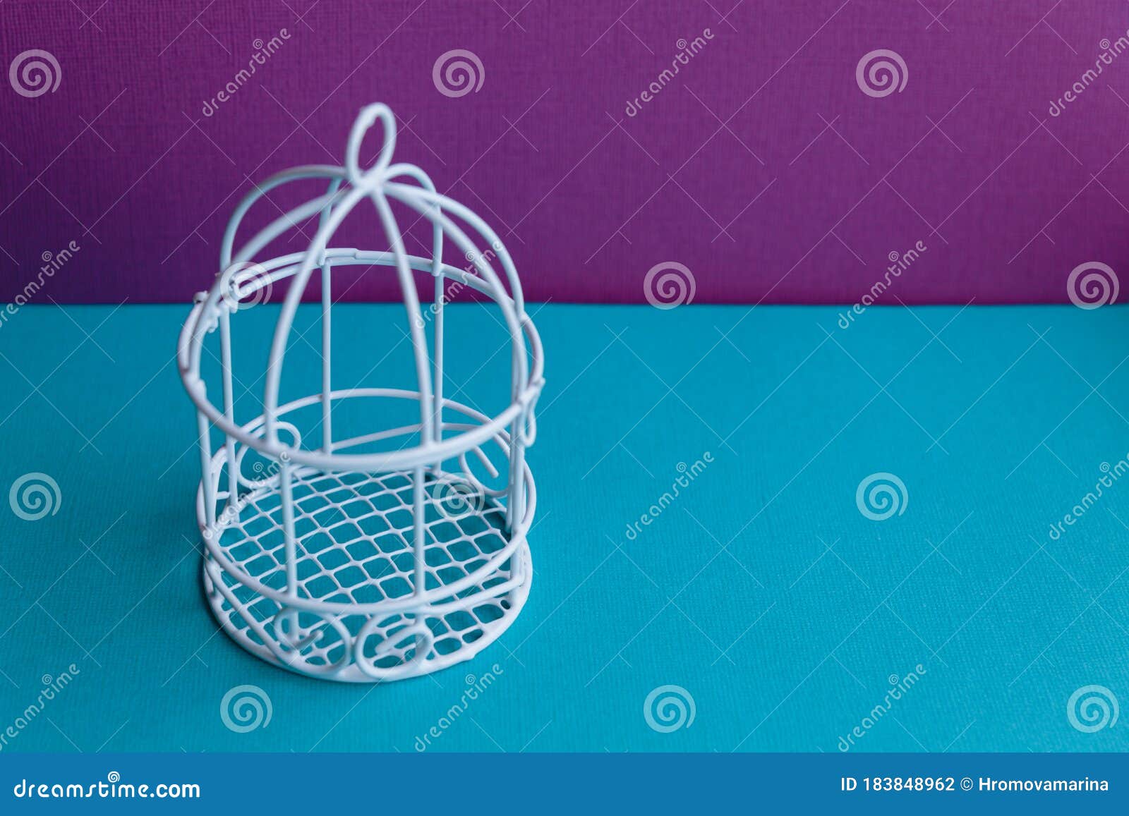 Small White Decorative Cage for Interior Decoration Stock Photo - Image ...