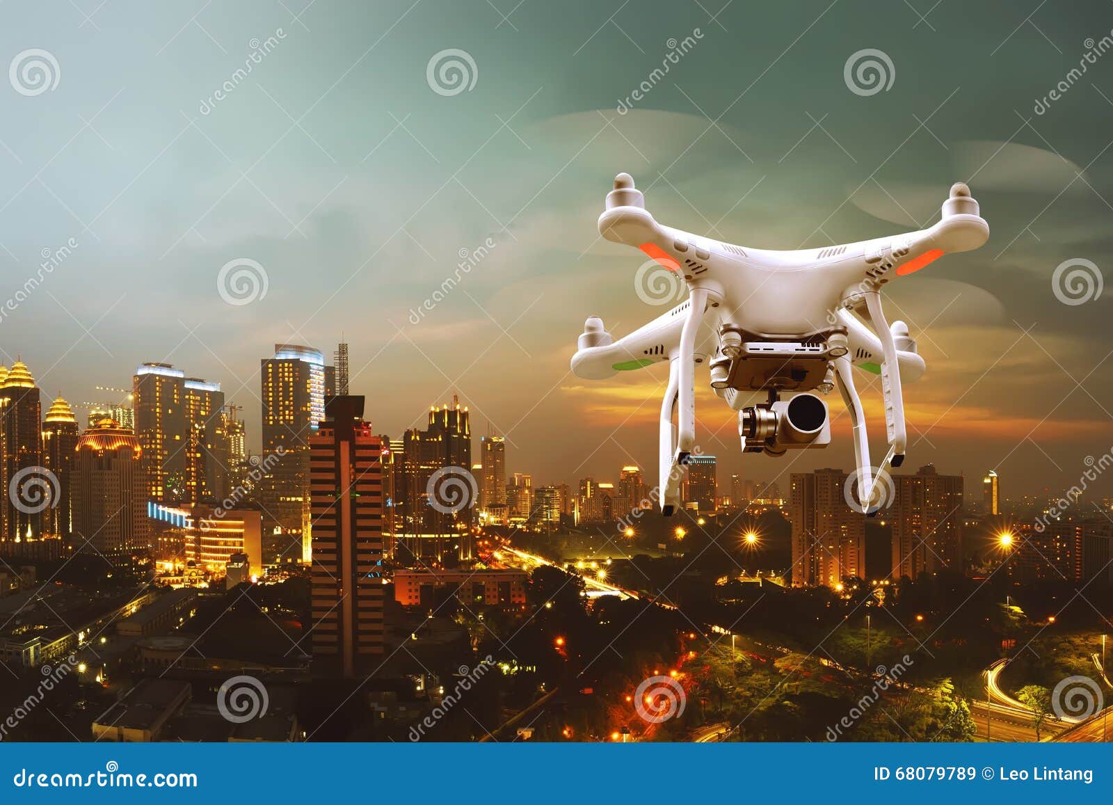 Small white drone stock image. Image of quadcopter, drone - 68079789