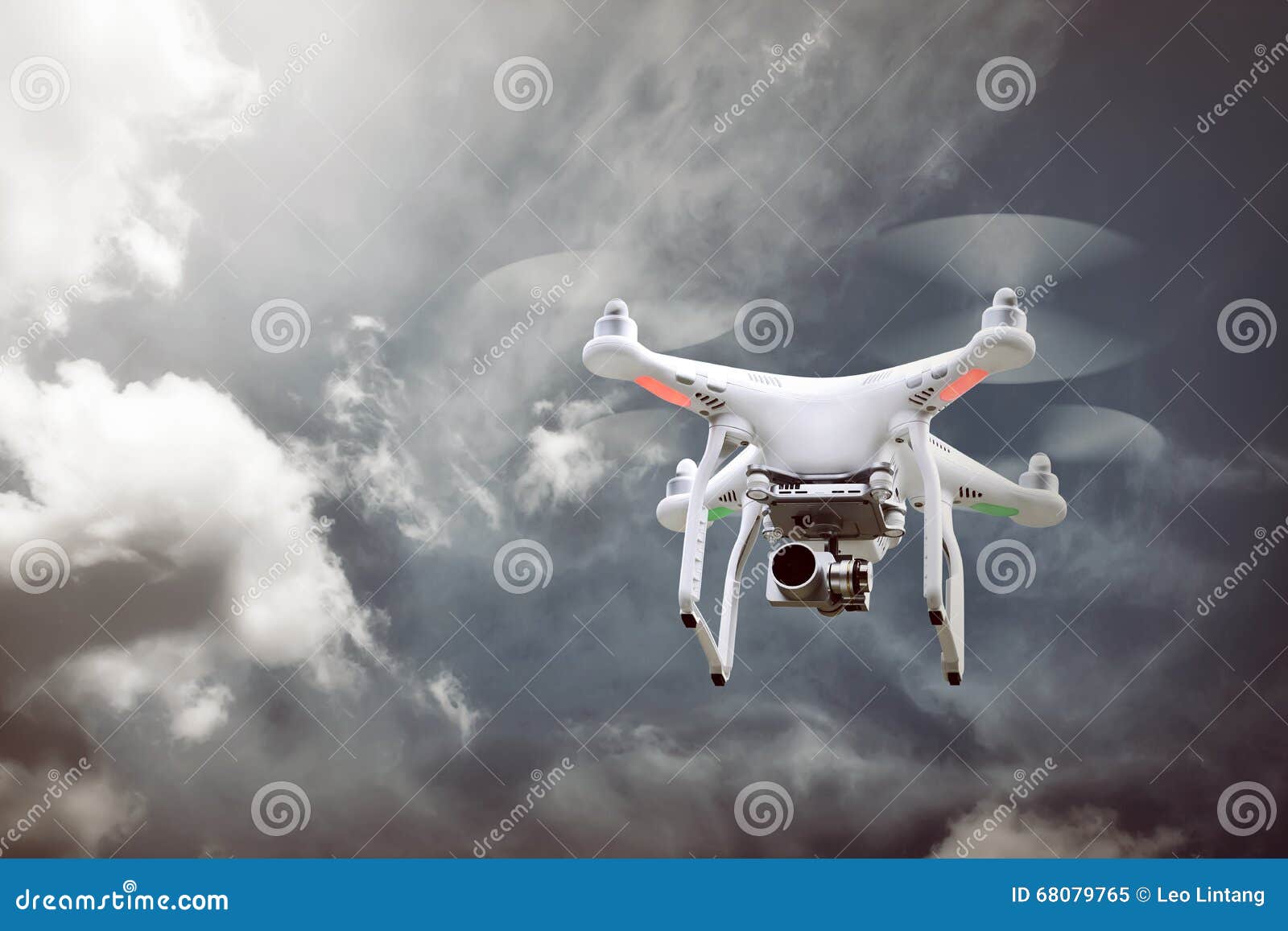 White Drone Quadcopter With Camera I Royalty-Free Stock Image ...