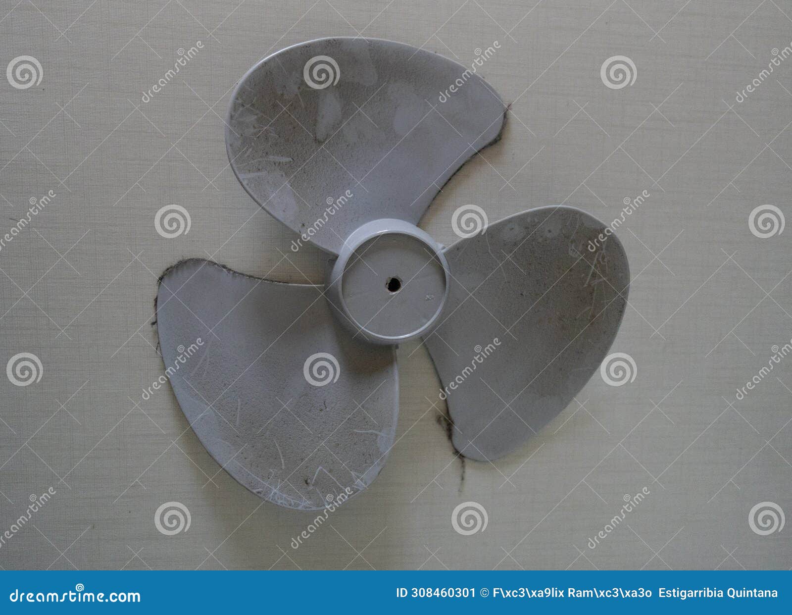 Small White Fan with 4-blade Propeller Repair Stock Image - Image of ...