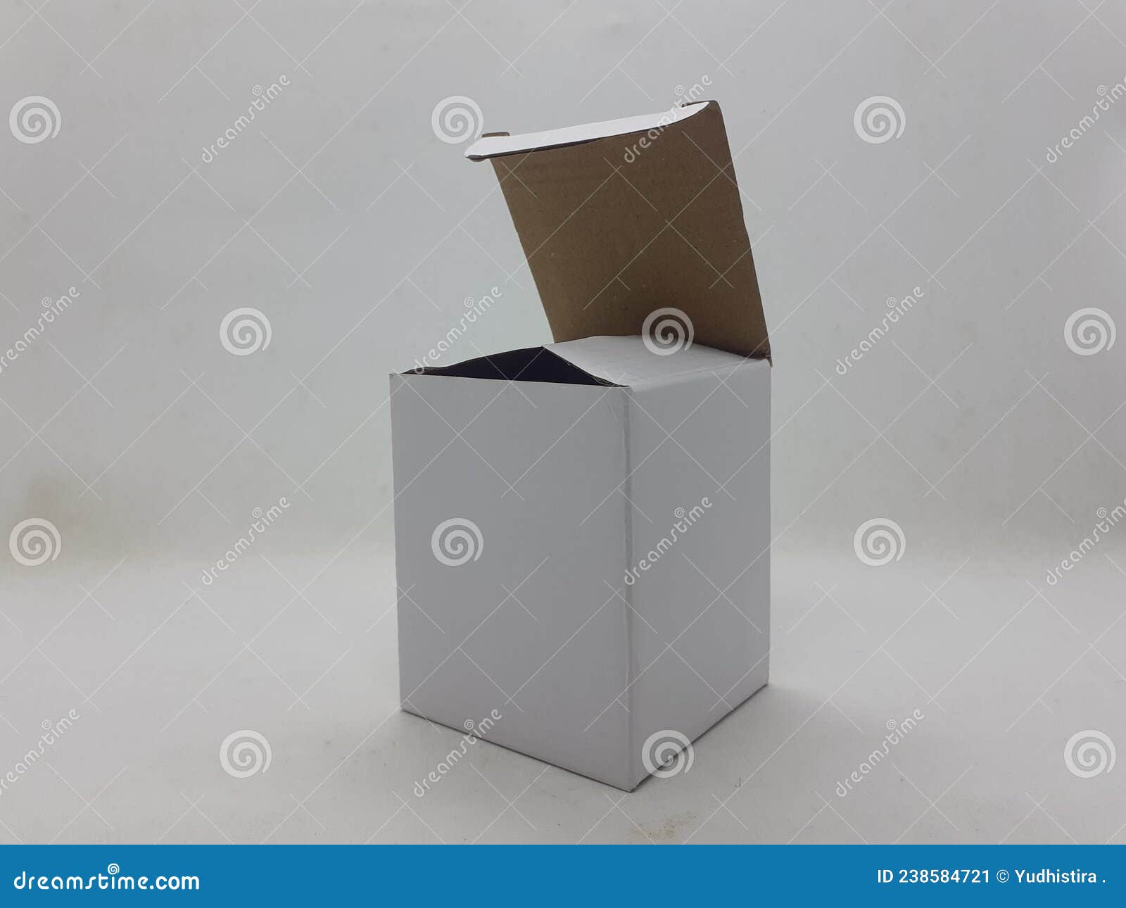 A Small White Foldable Paper Boxes in White Isolation Background Stock ...