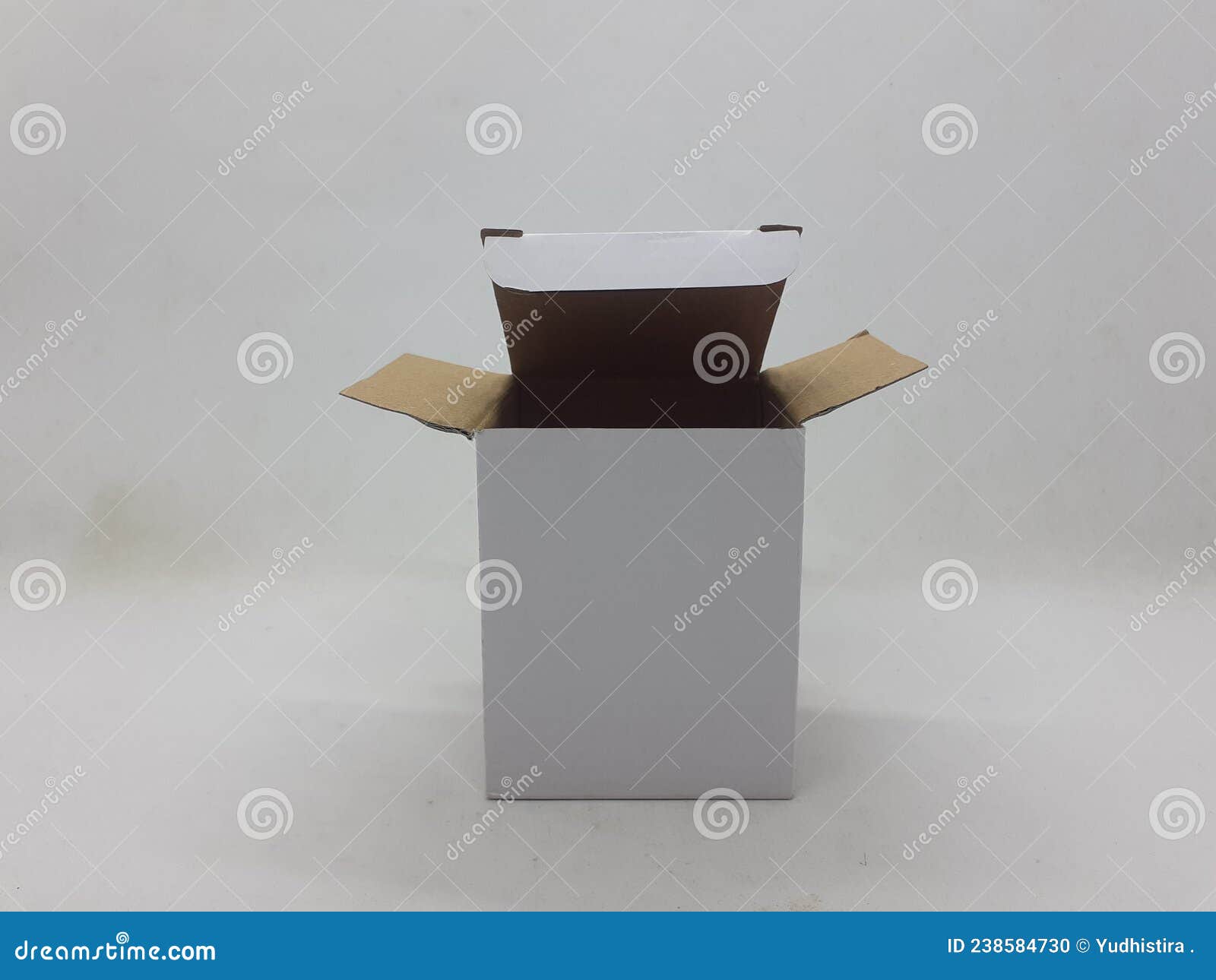 A Small White Foldable Paper Boxes in White Isolation Background Stock ...