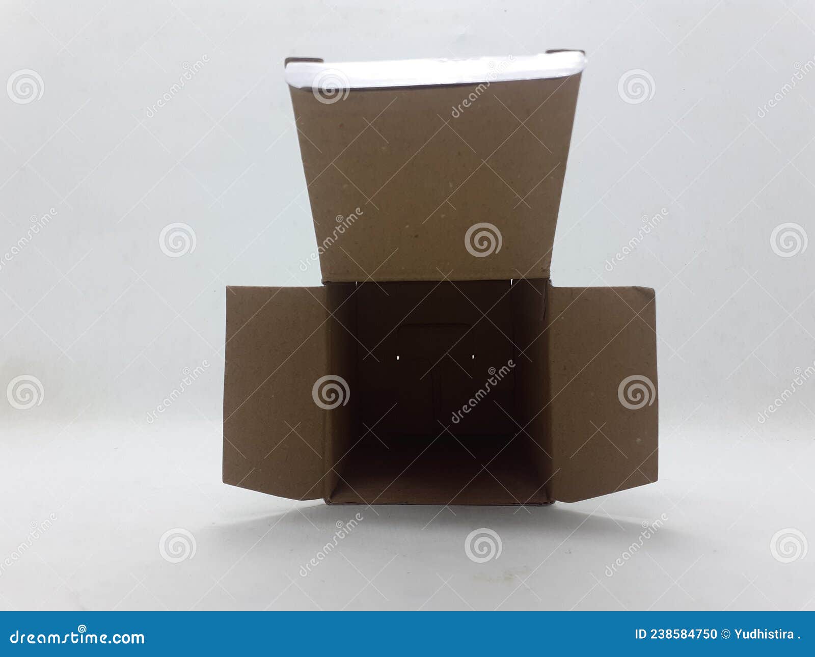 A Small White Foldable Paper Boxes in White Isolation Background Stock ...