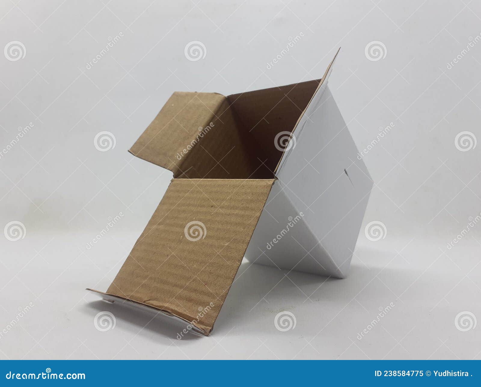 A Small White Foldable Paper Boxes in White Isolation Background Stock ...
