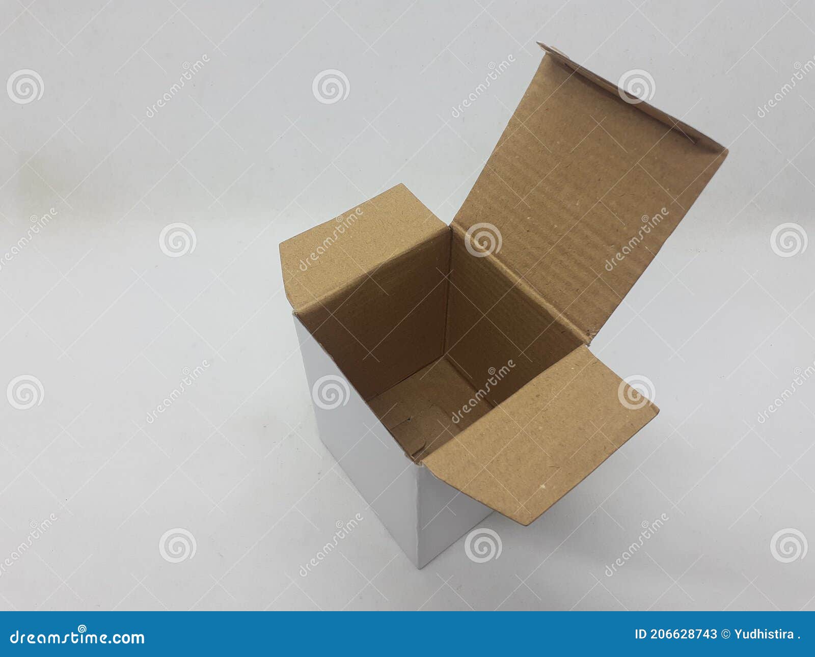 A Small White Foldable Paper Boxes in White Isolation Background Stock ...