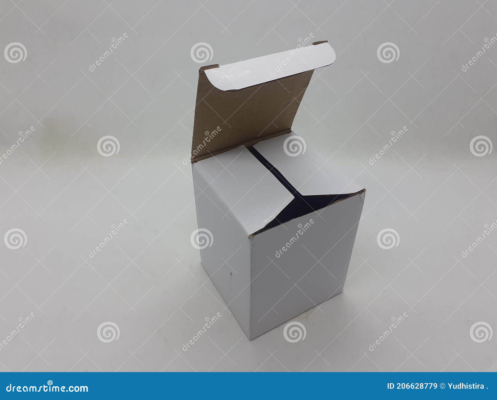 A Small White Foldable Paper Boxes in White Isolation Background Stock ...