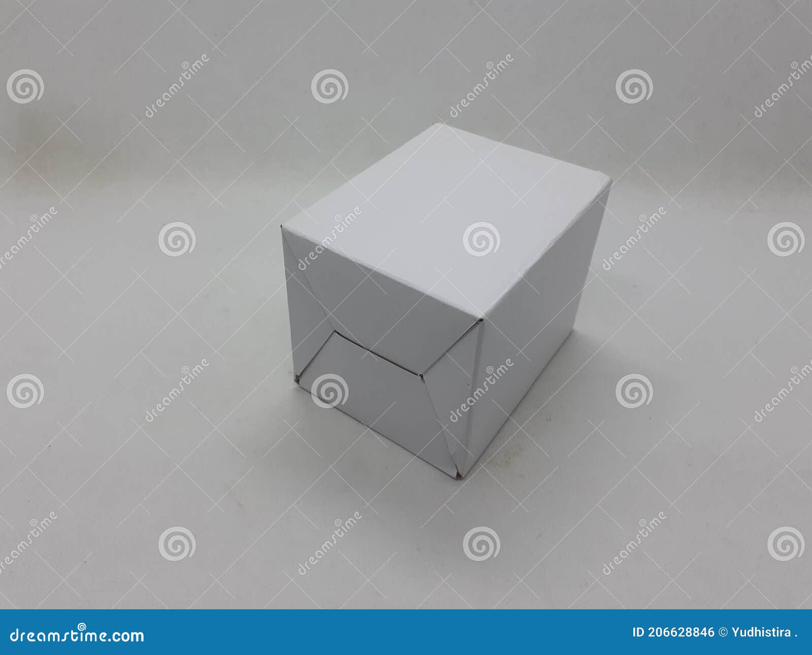 A Small White Foldable Paper Boxes in White Isolation Background Stock ...