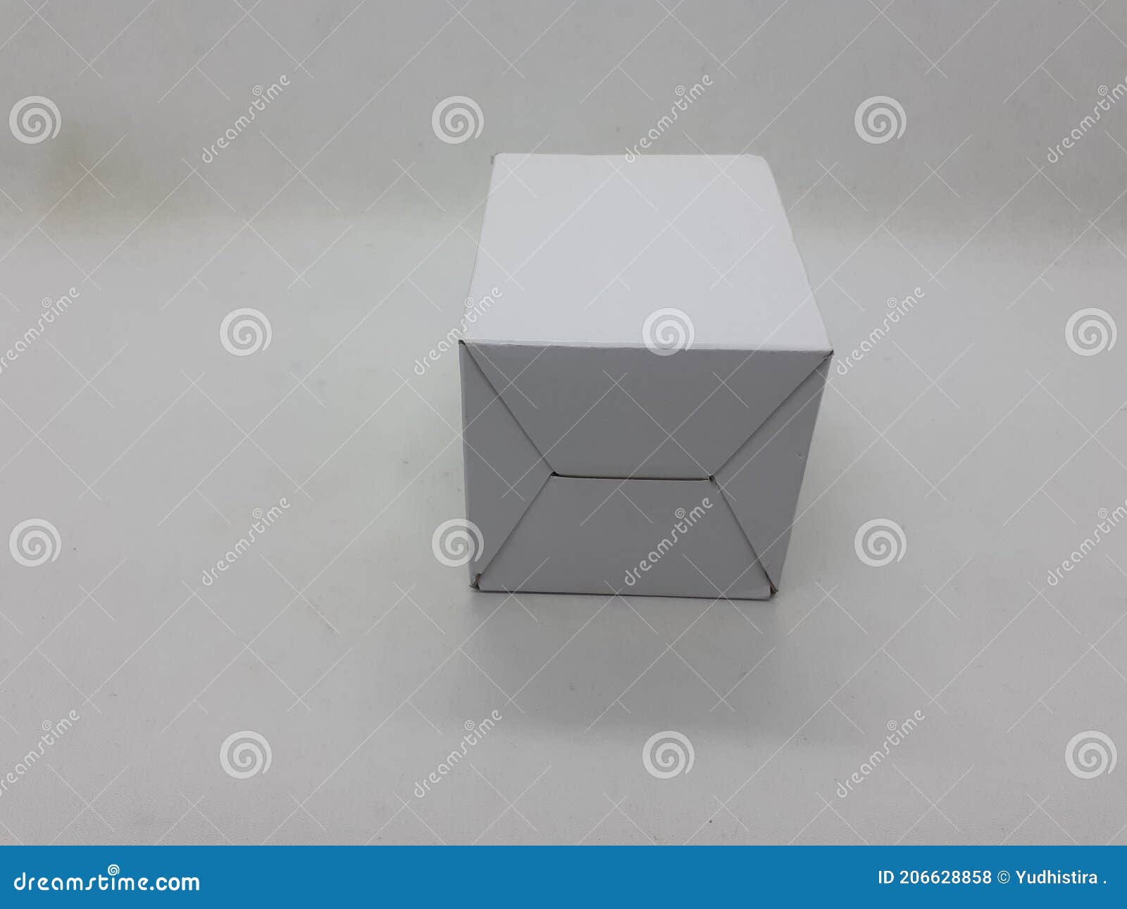 A Small White Foldable Paper Boxes in White Isolation Background Stock ...