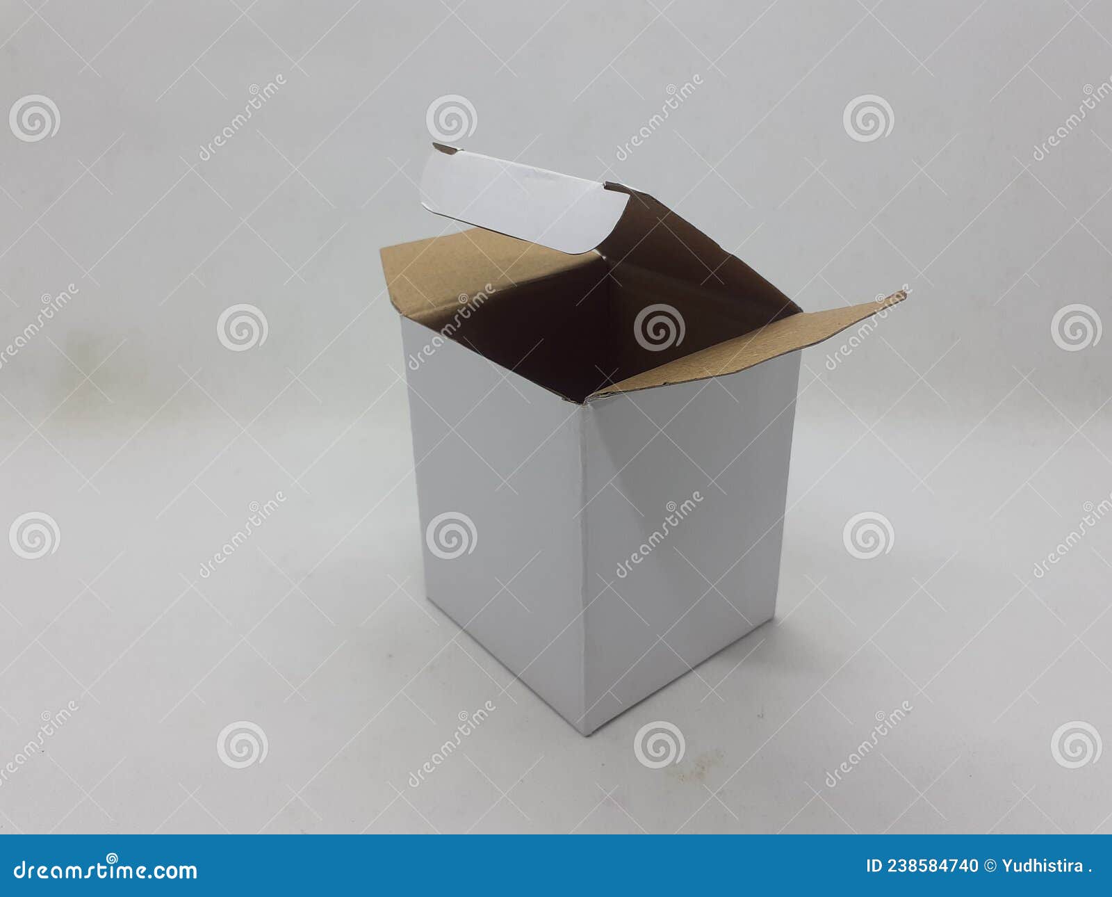 A Small White Foldable Paper Boxes in White Isolation Background Stock ...