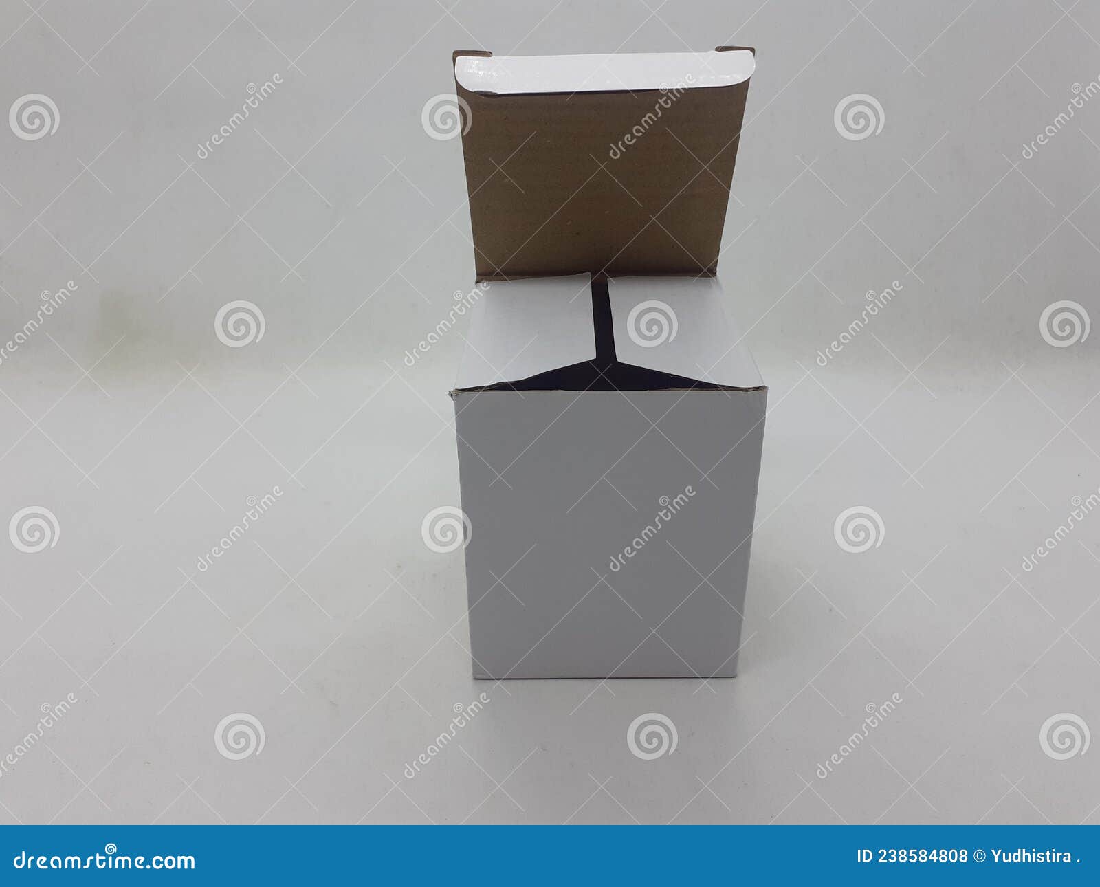 A Small White Foldable Paper Boxes in White Isolation Background Stock ...