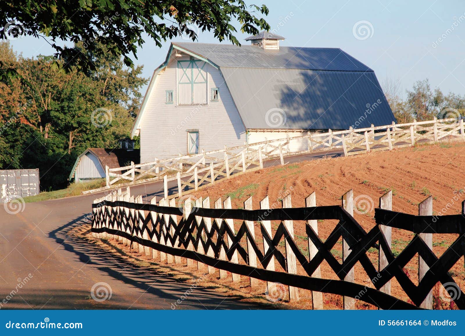 Small White Hobby Farm Barn Stock Photo - Image of agriculture, hobby ...