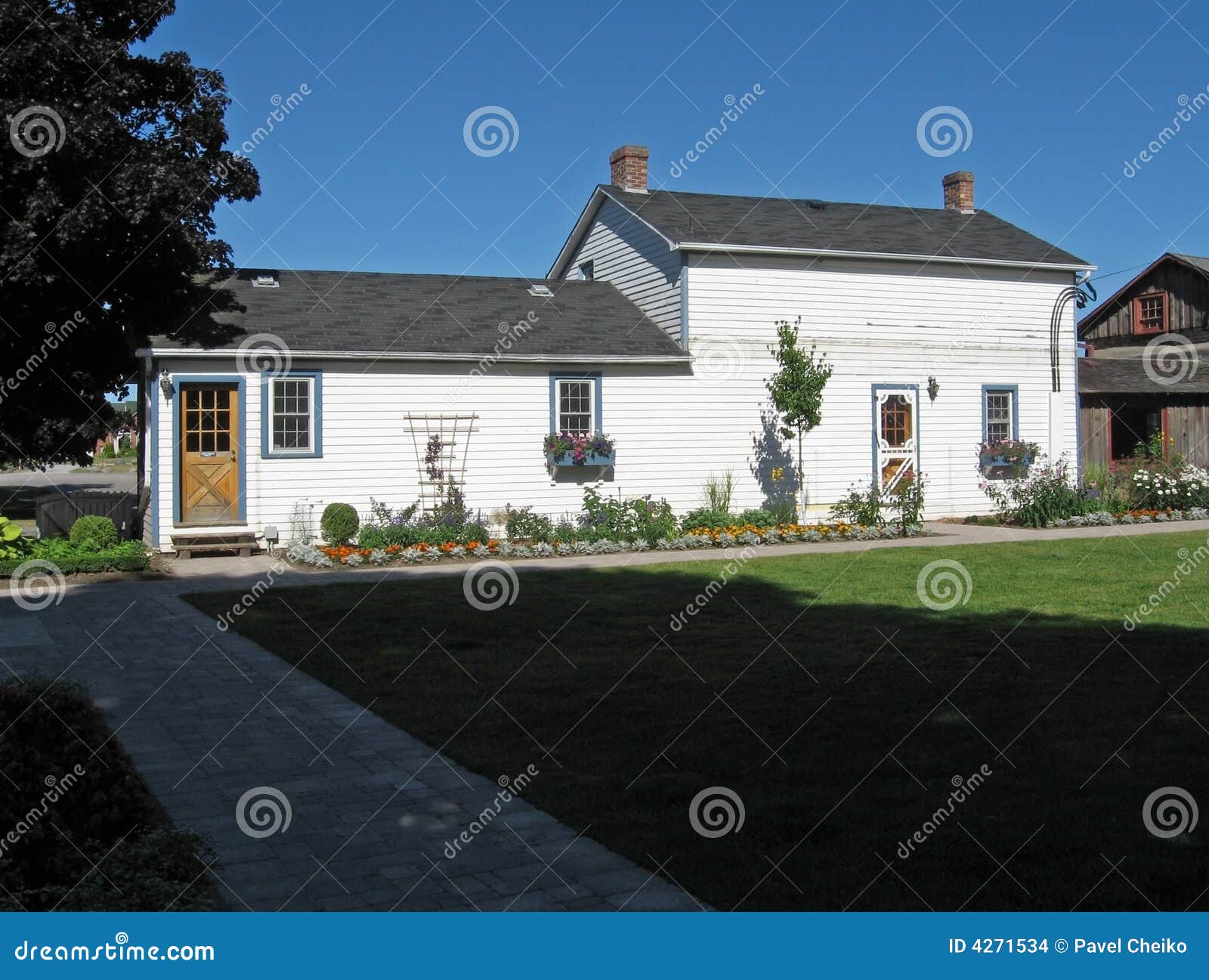 Small white house stock photo. Image of cottage, life - 4271534