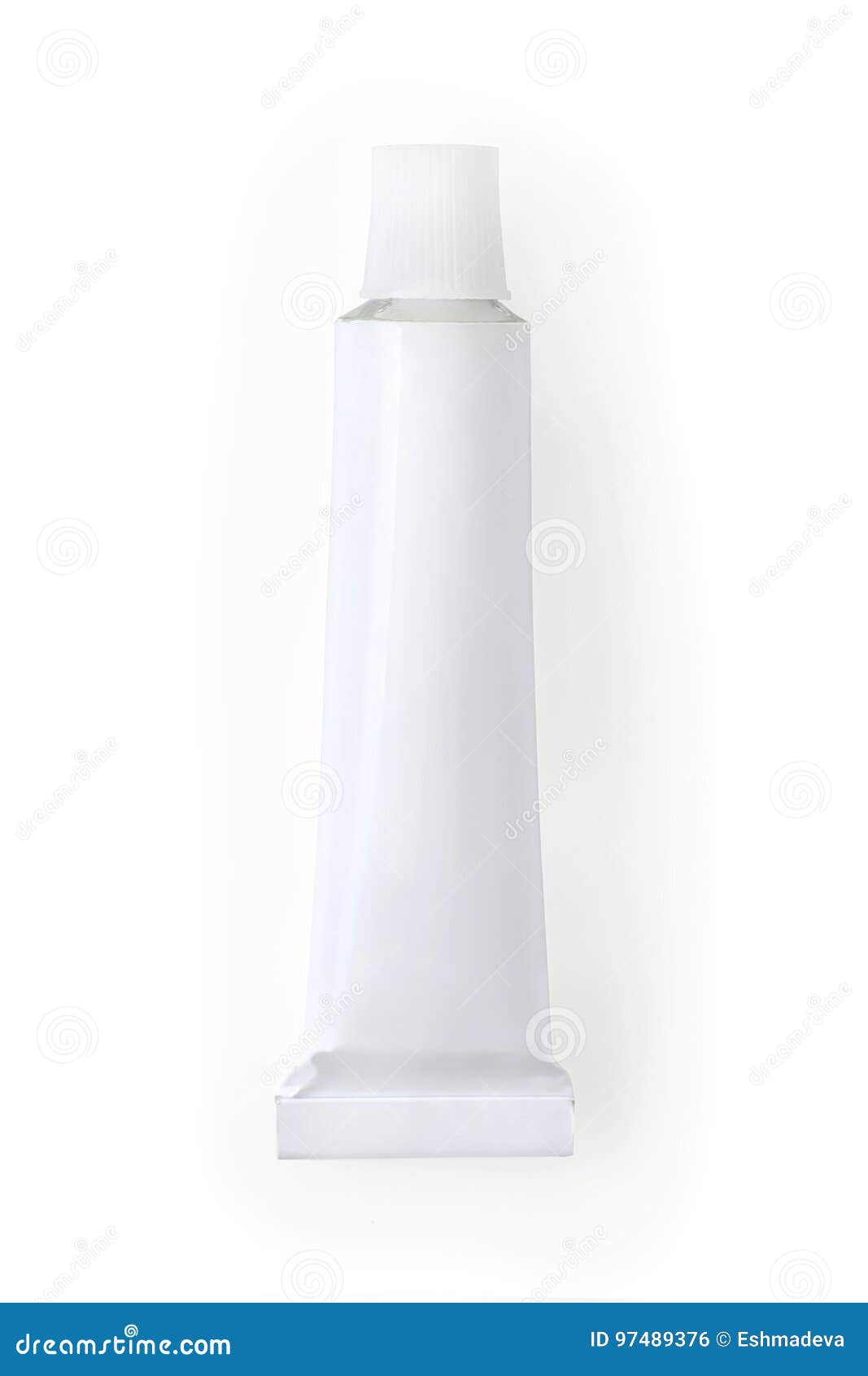Small White Metallic Tube. Isolated with Clipping Path Stock Photo ...