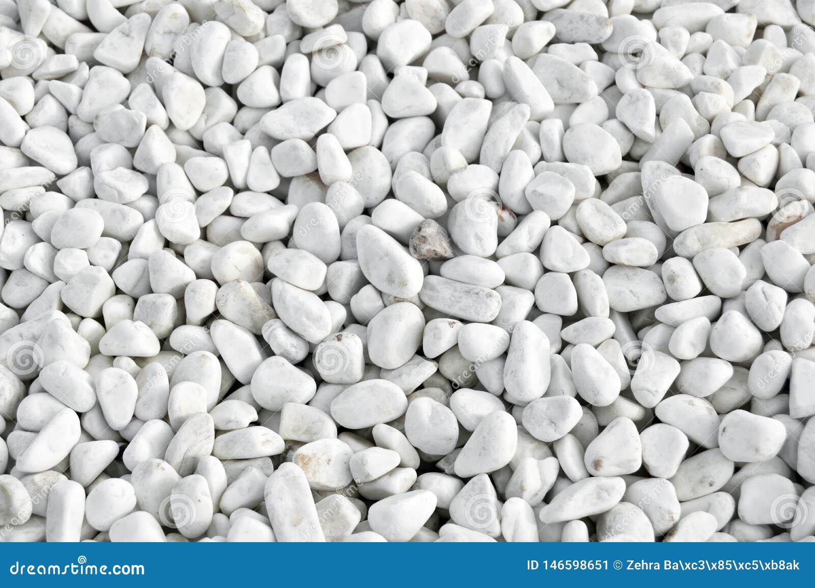 Large and Small Clean White Oval Pebbles. Stock Image - Image of ...