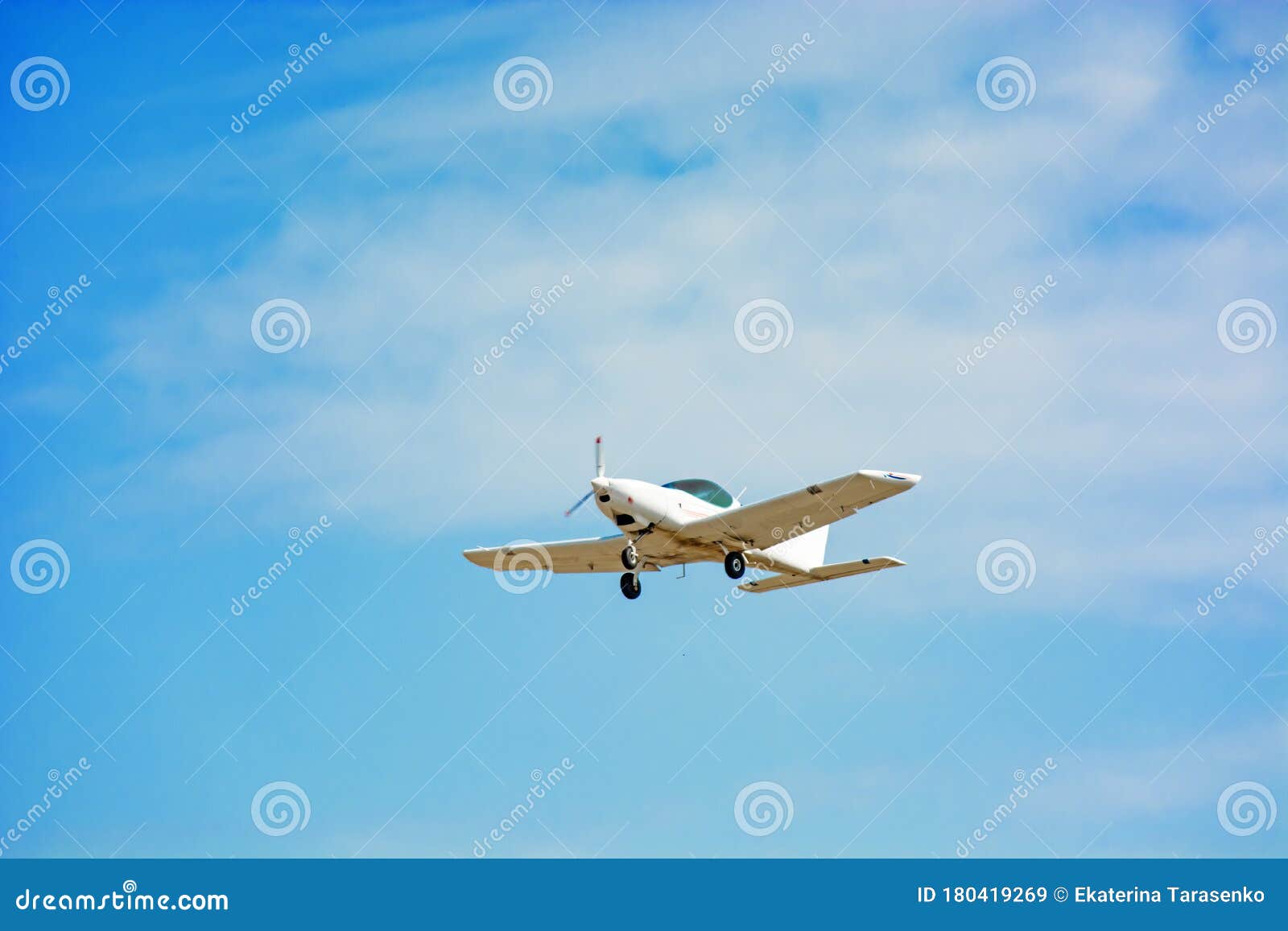 Small White Plane in the Sky Stock Image - Image of flight, white ...