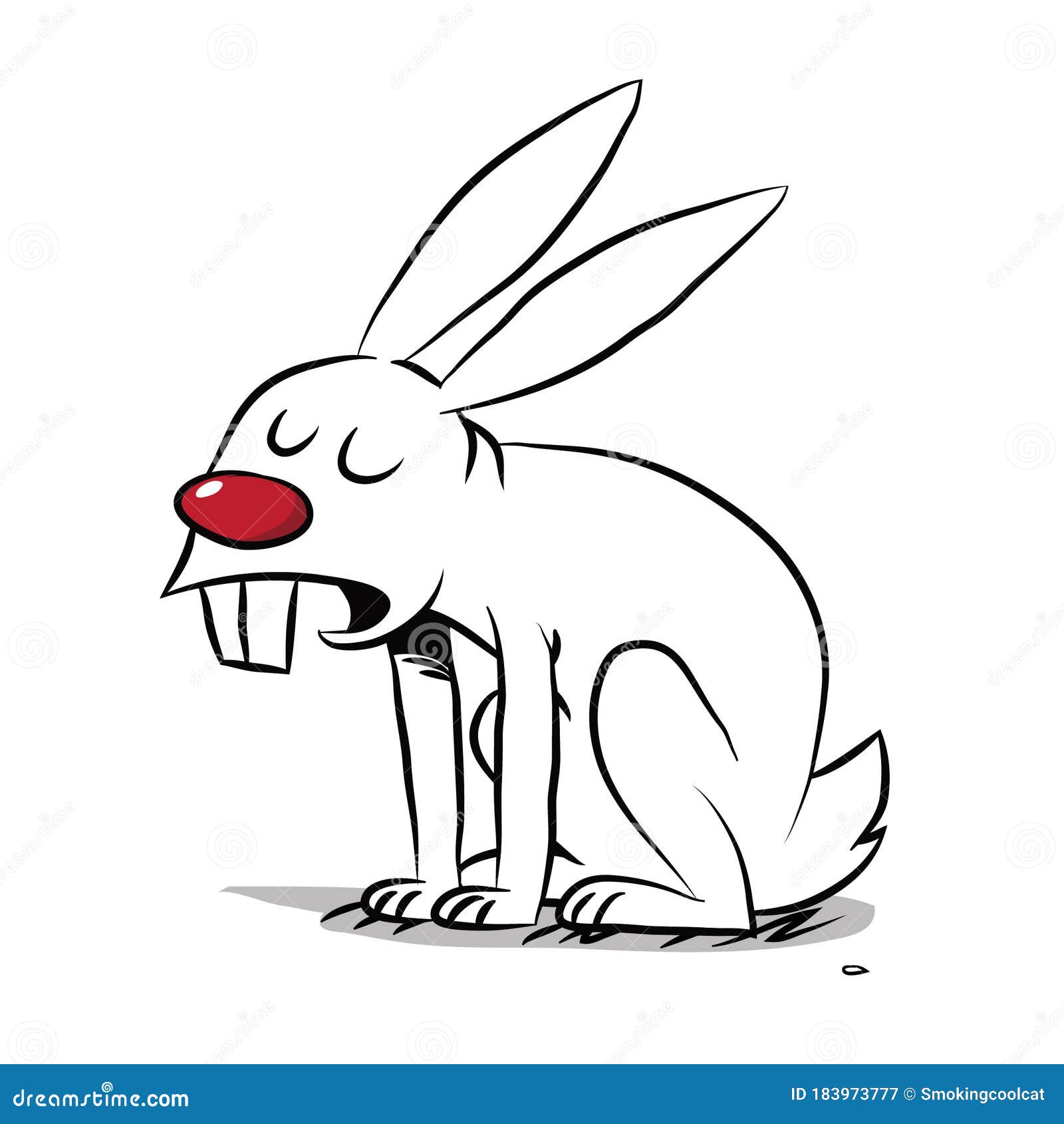Small white rabbit talking stock vector. Illustration of rabbit - 183973777