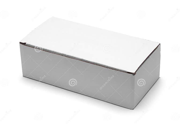 Small White Rectangle Box stock image. Image of packing - 258549023