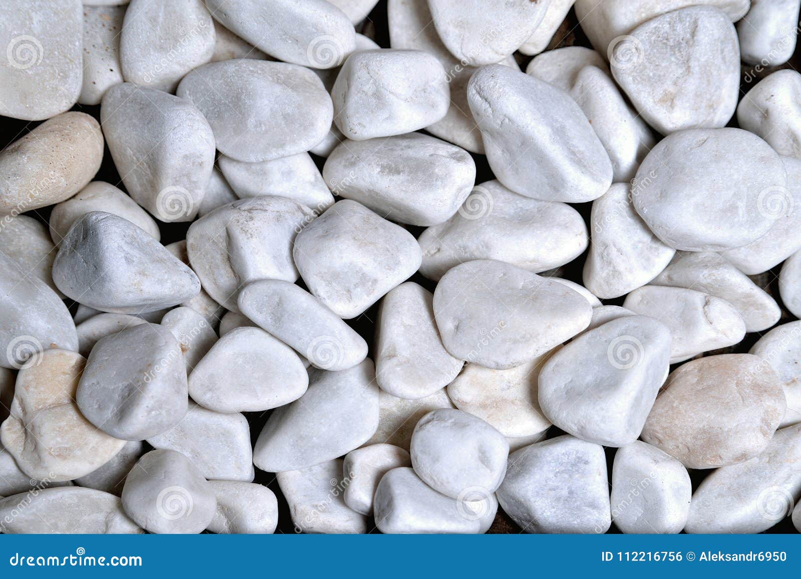 Small White Rounded Stones, Background Stock Photo - Image of mineral ...