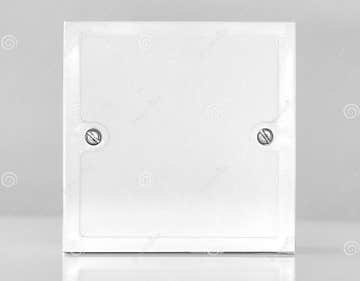 Small White Square Electrical Junction Box Stock Photo - Image of ...