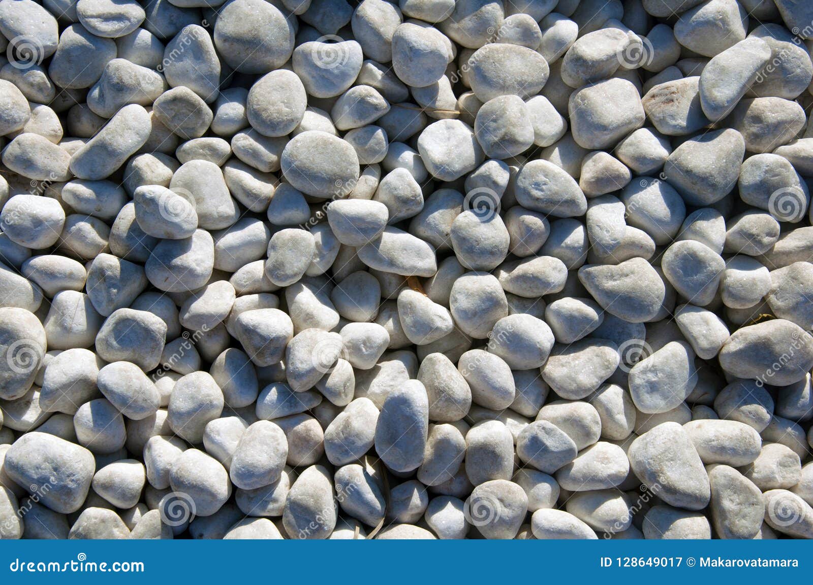 Small White Stones, Daytime, Summer Stock Image - Image of closeup ...