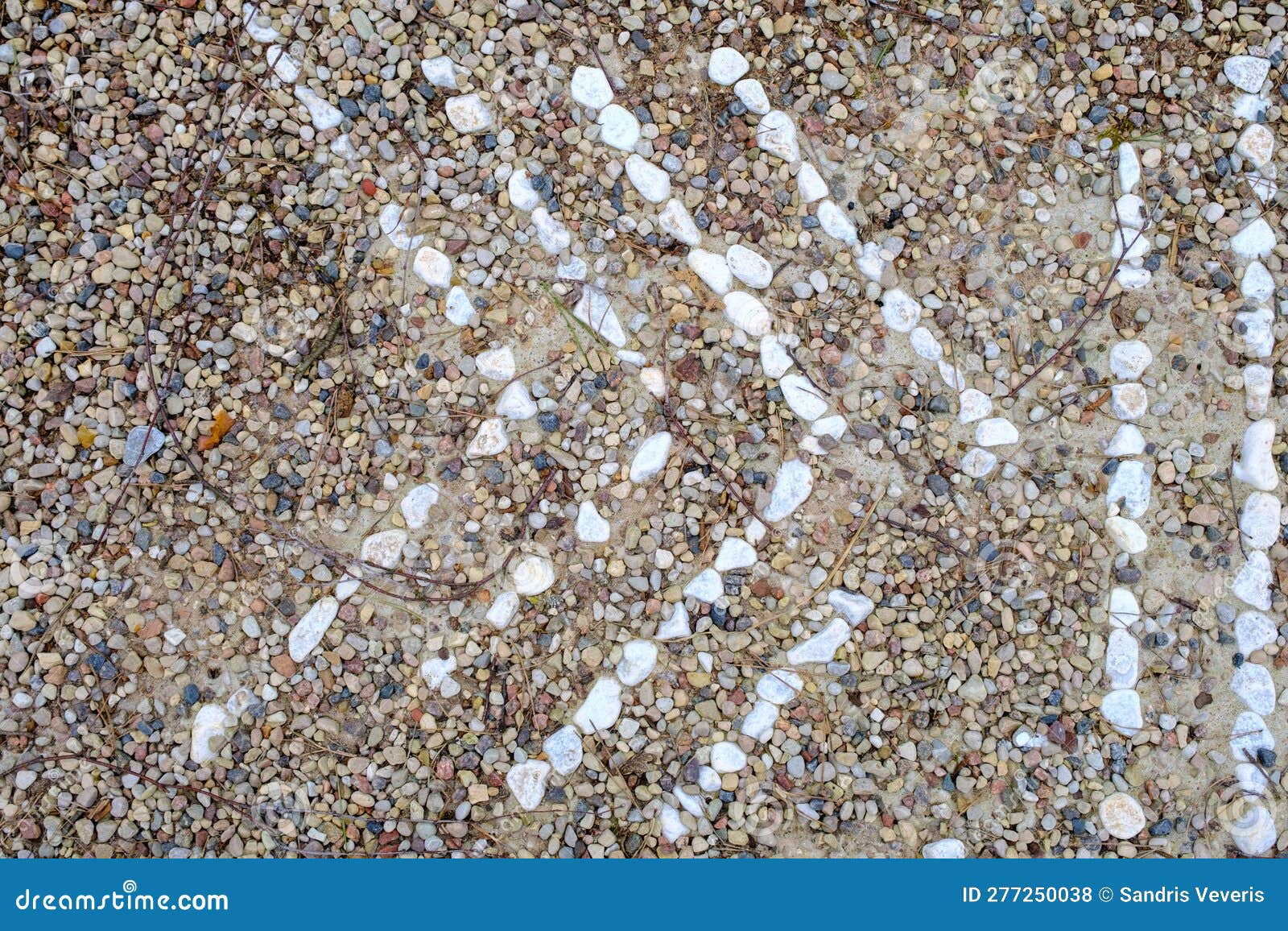 Small White Stones Laid Out on the Path. Directions in the Form of ...