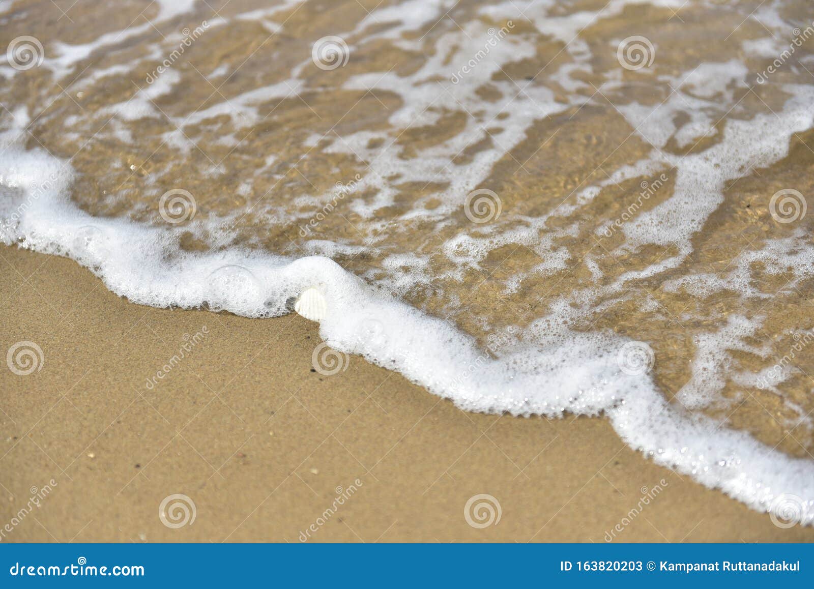 Small White Wave Bubble on the Beach Stock Image - Image of beach ...