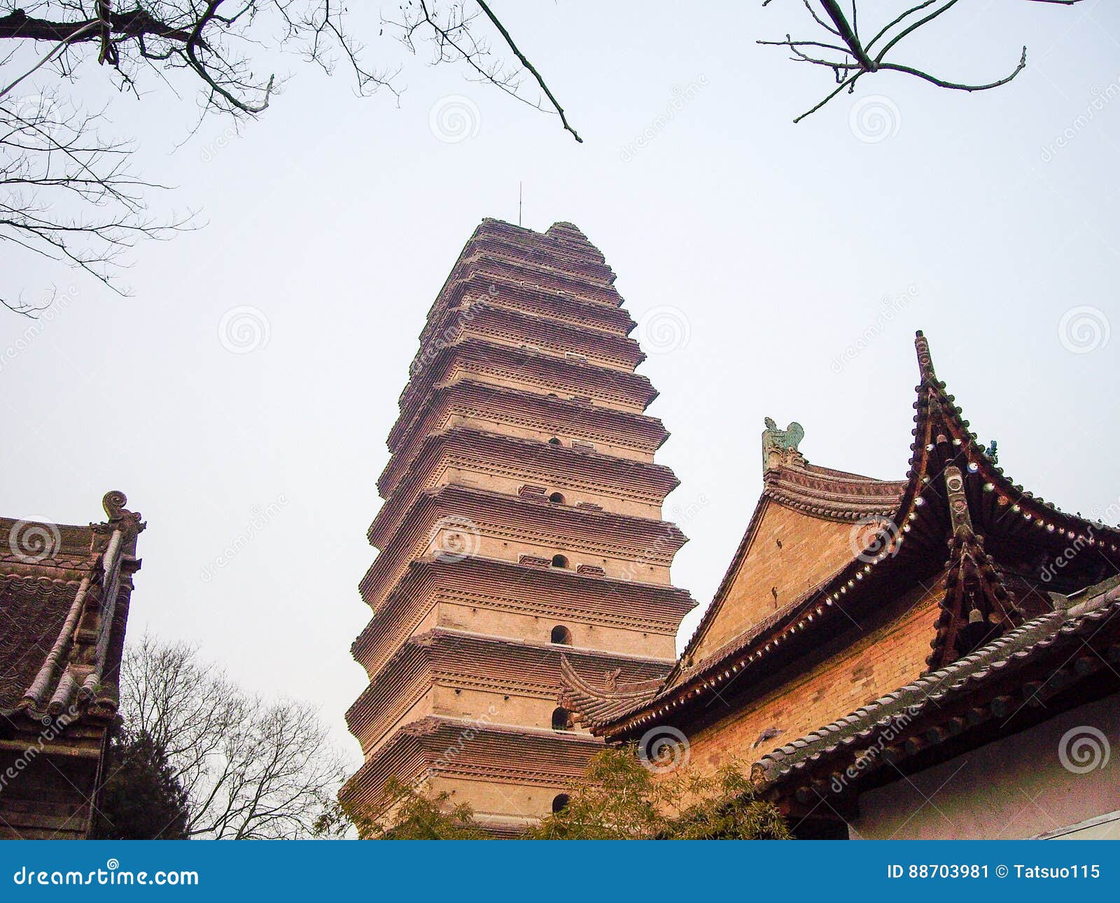 Small Wild Goose Pagoda, China Stock Image - Image of attraction ...