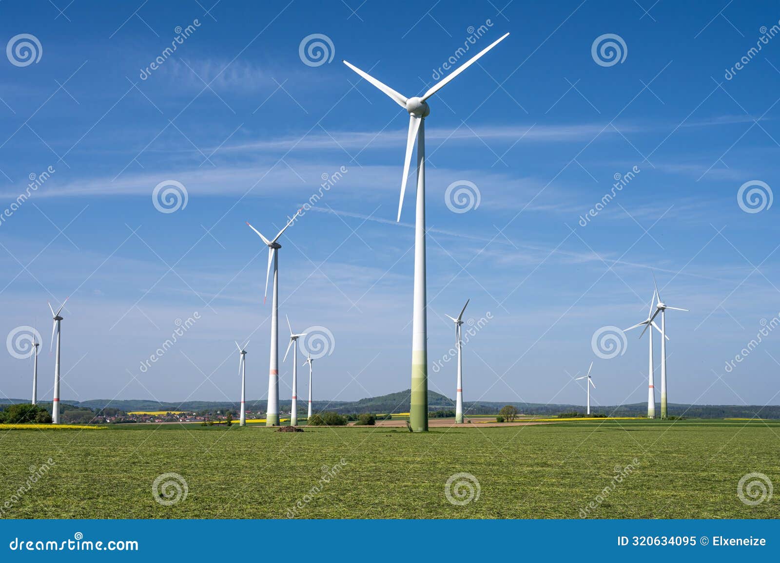 Small wind farm stock image. Image of meadow, industry - 320634095